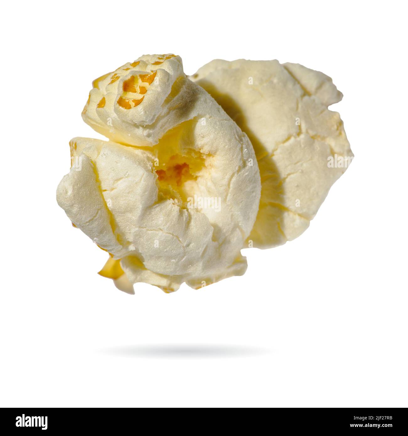 Popcorn isolated on white. macro shoot of popcorn Stock Photo - Alamy