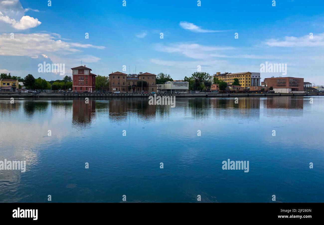 Ravenna, Italy: 10-04-2022: Beautiful buildings reflection on Ravenna's ...