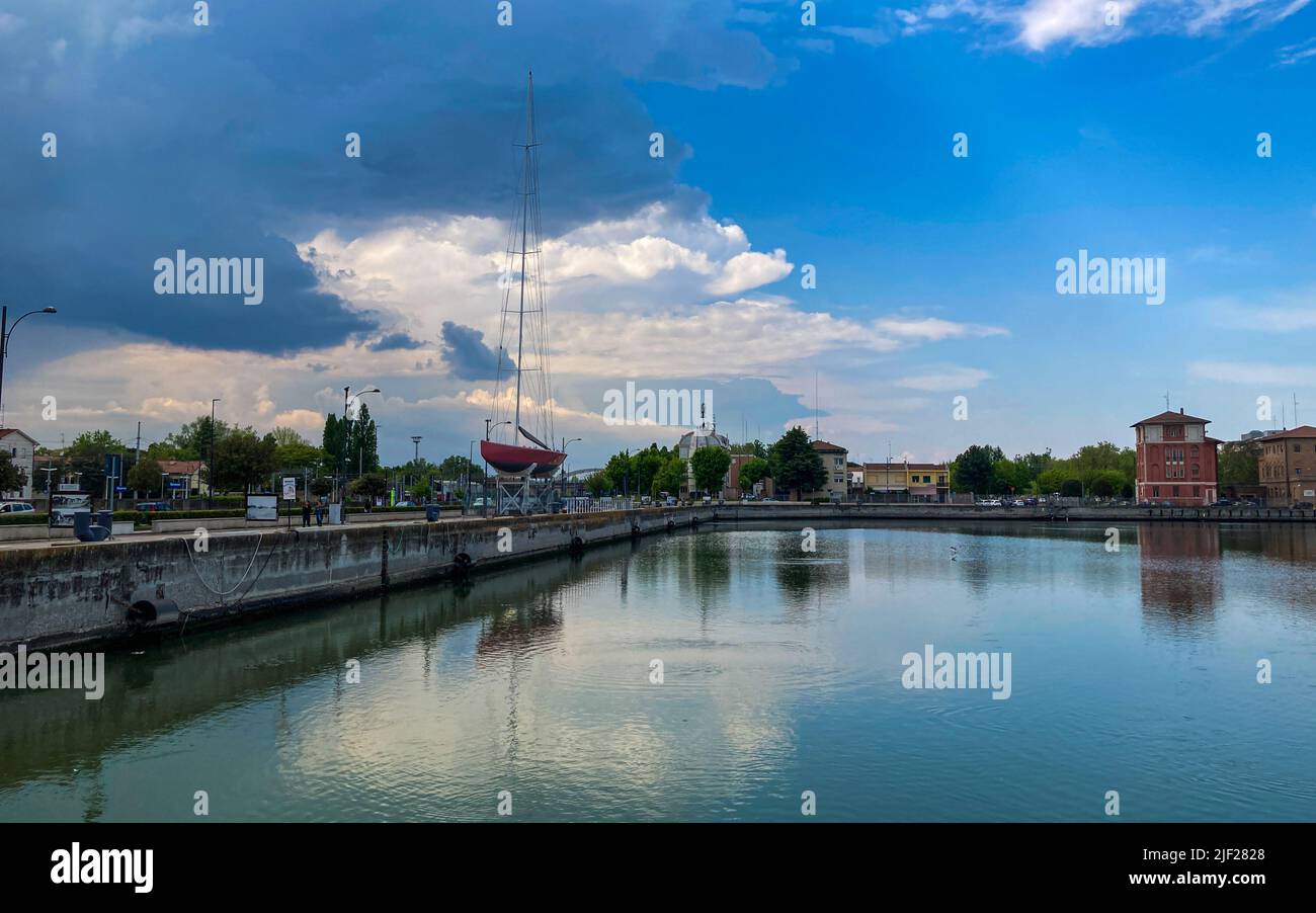 Ravenna, Italy: 10-04-2022: Beautiful buildings reflection on Ravenna's ...