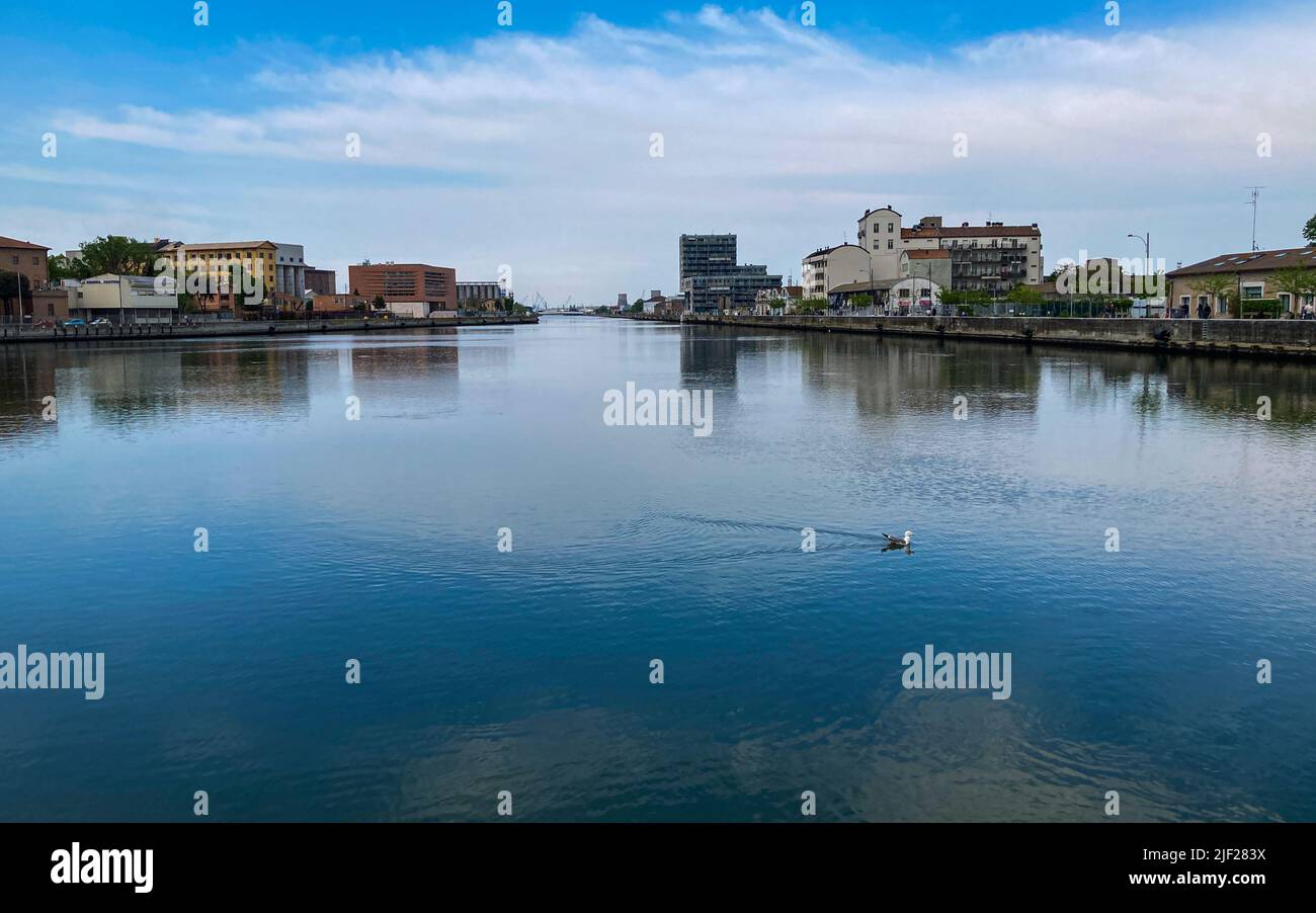 Ravenna, Italy: 10-04-2022: Beautiful buildings reflection on Ravenna's ...