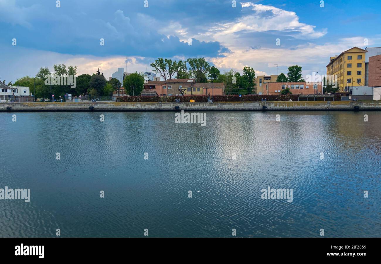 Ravenna, Italy: 10-04-2022: Beautiful buildings reflection on Ravenna's ...