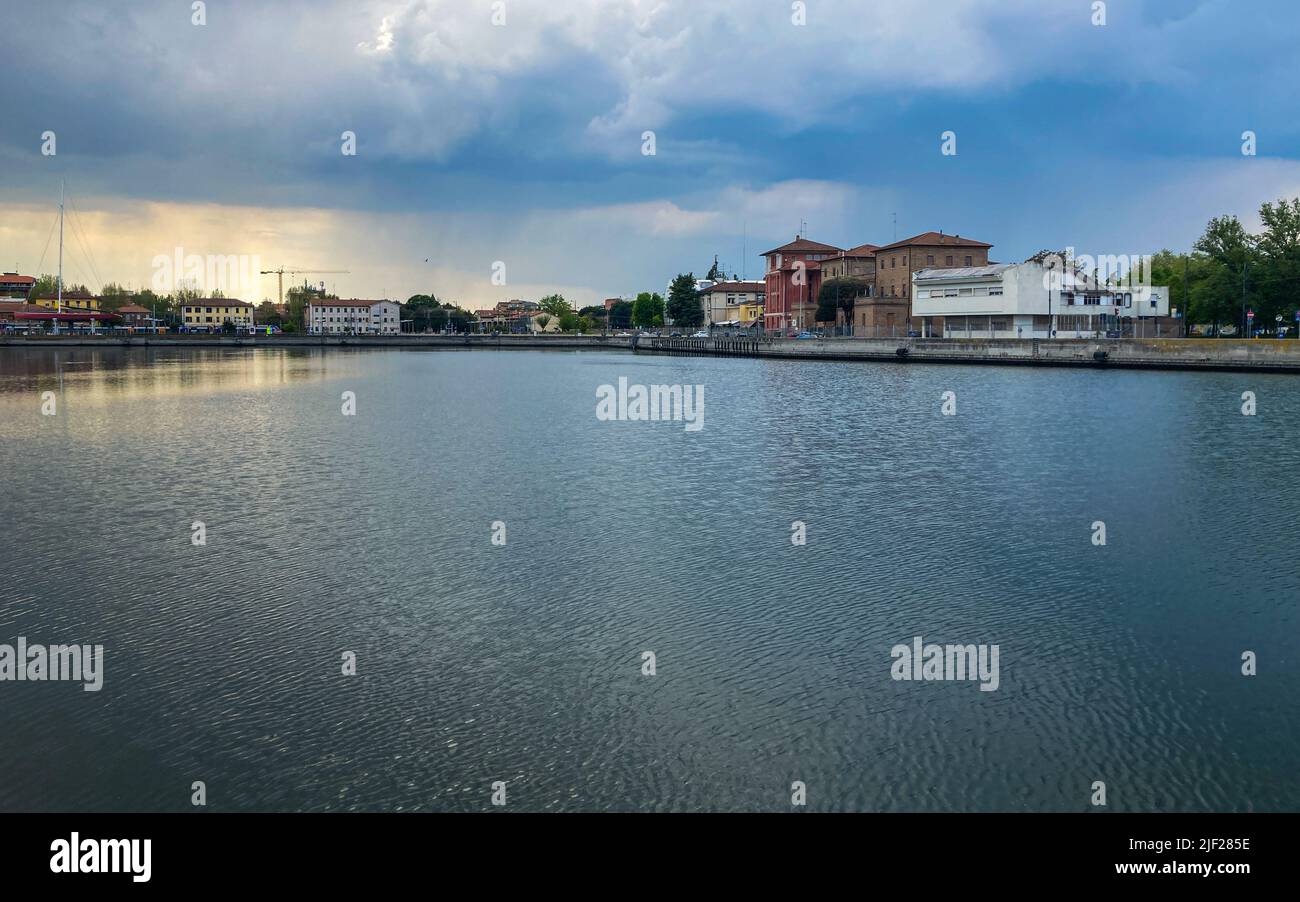Ravenna, Italy: 10-04-2022: Beautiful buildings reflection on Ravenna's ...