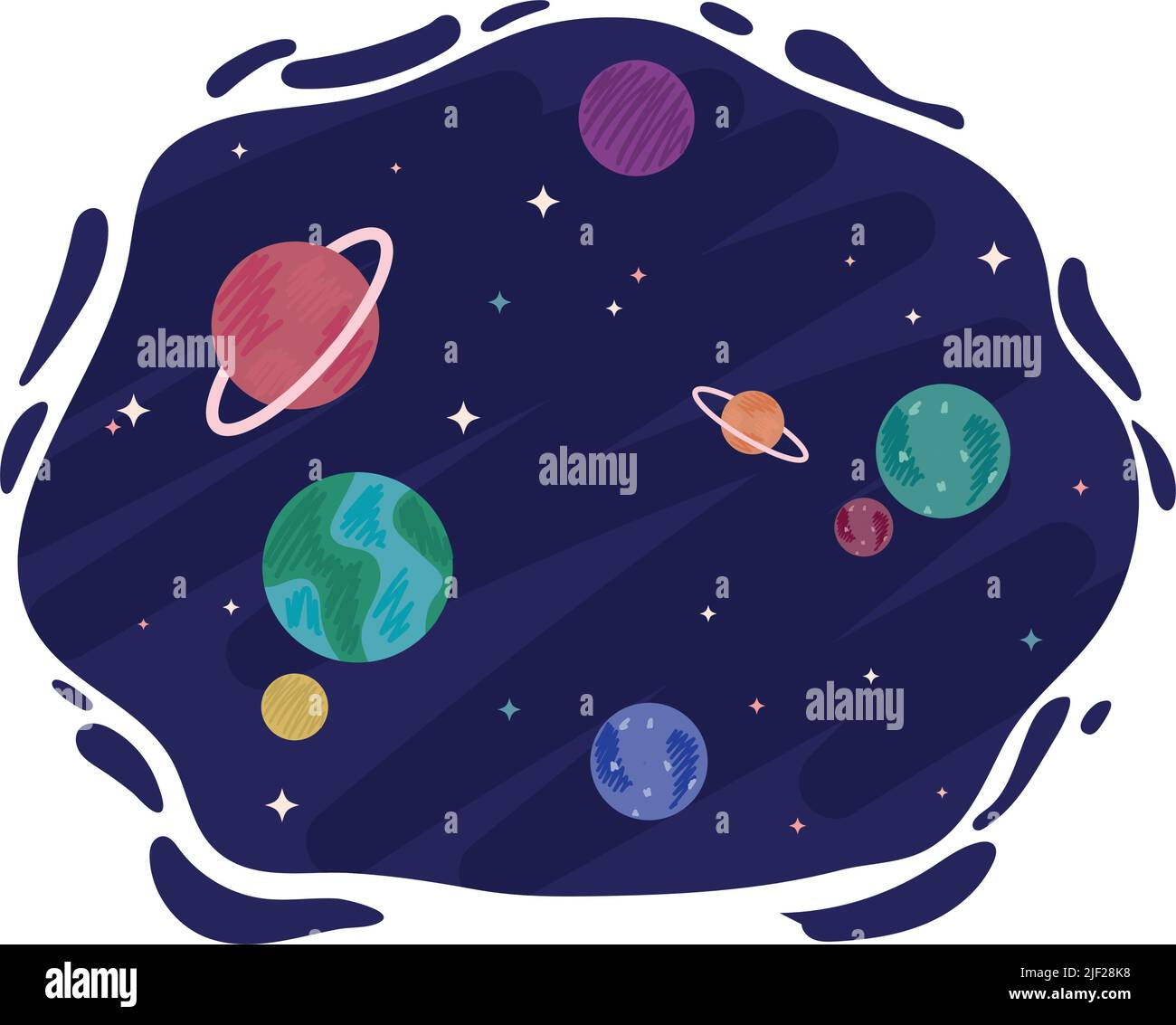 space planets galaxy Stock Vector Image & Art - Alamy