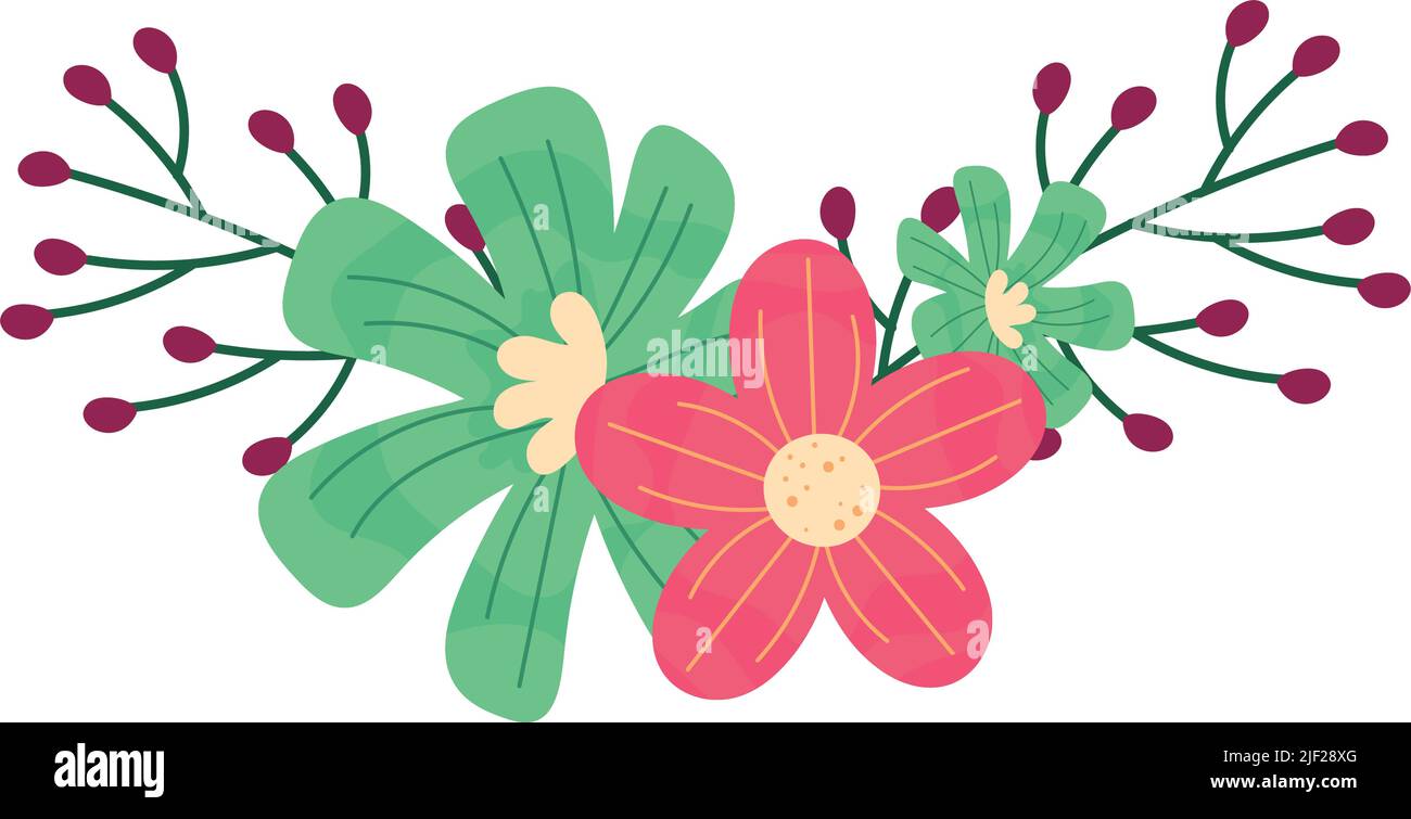 flowers and leaves Stock Vector Image & Art - Alamy