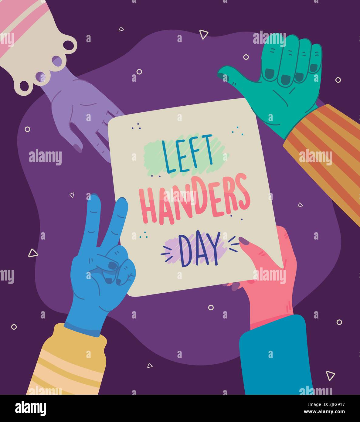 left handers day greeting card Stock Vector Image & Art - Alamy