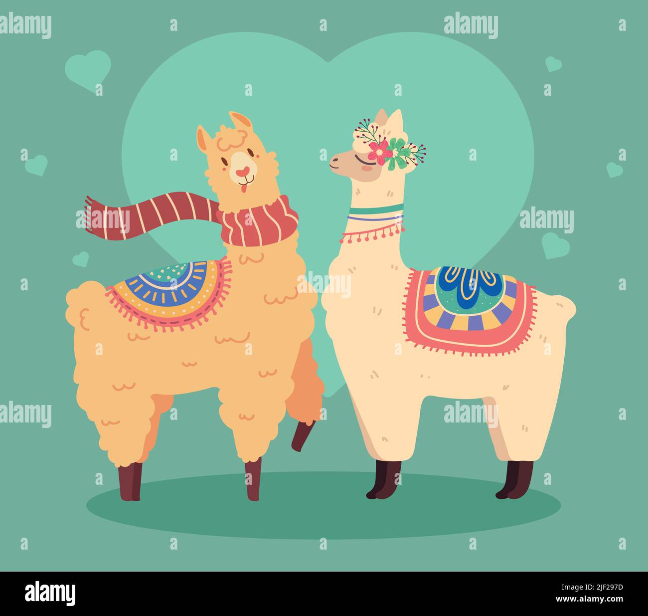 adorable llamas cartoon Stock Vector Image & Art - Alamy