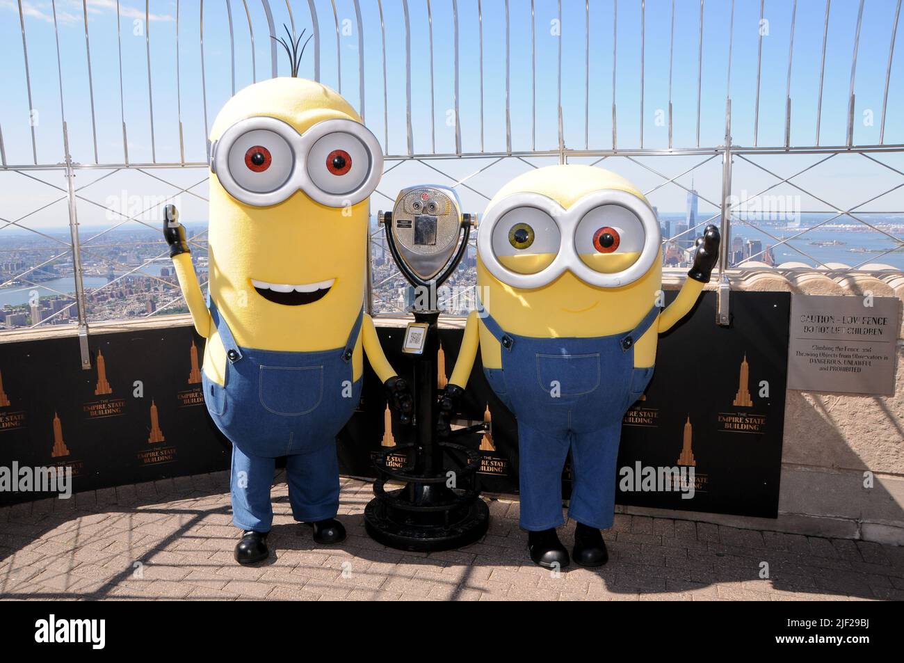 New York, United States. 28th June, 2022. Minions visit the Empire ...