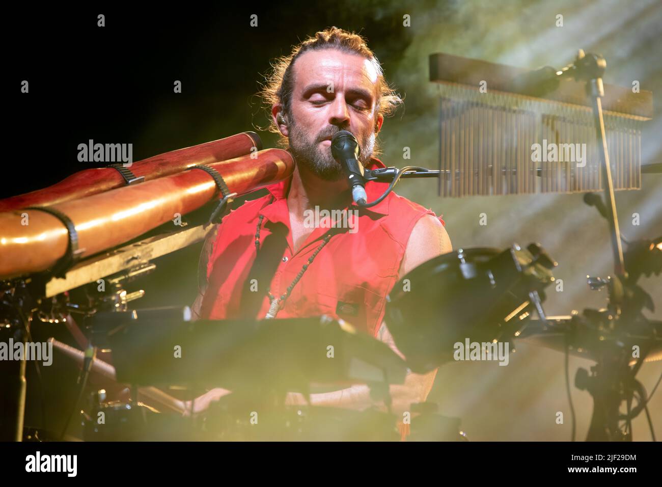 Australian singer songwriter Xavier Rudd performs live onstage in ...