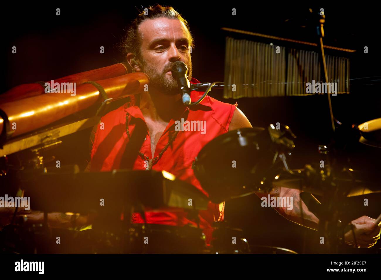 Australian singer songwriter Xavier Rudd performs live onstage in ...