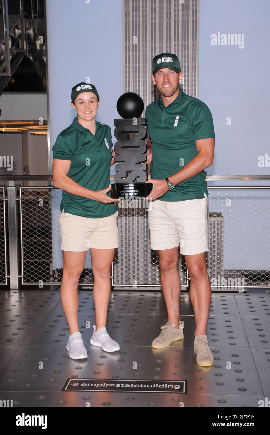 New York, United States. 28th June, 2022. Ash Barty and Harry Kane ...