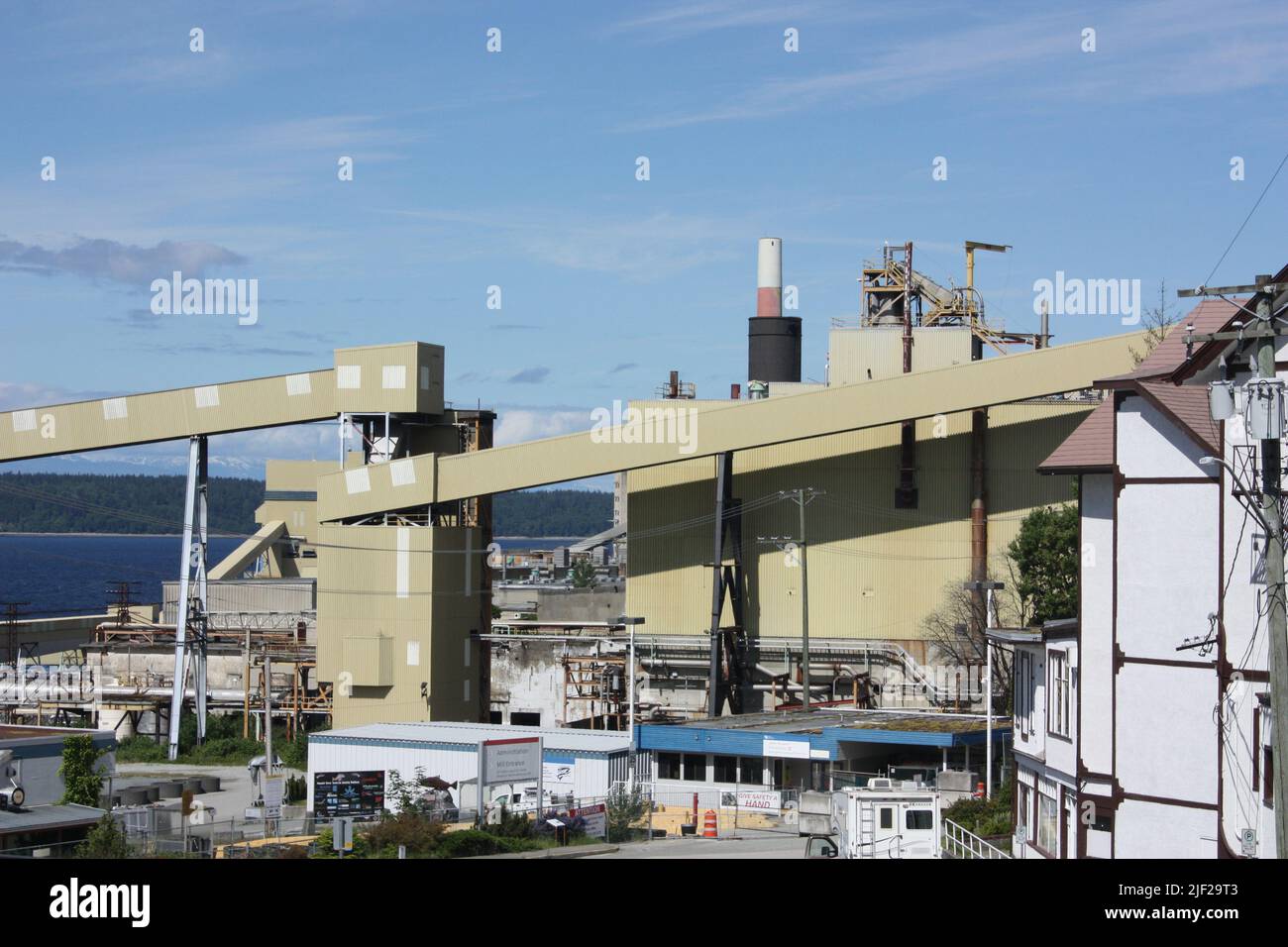 The former paper mill at Townsite, Powell River Stock Photo - Alamy