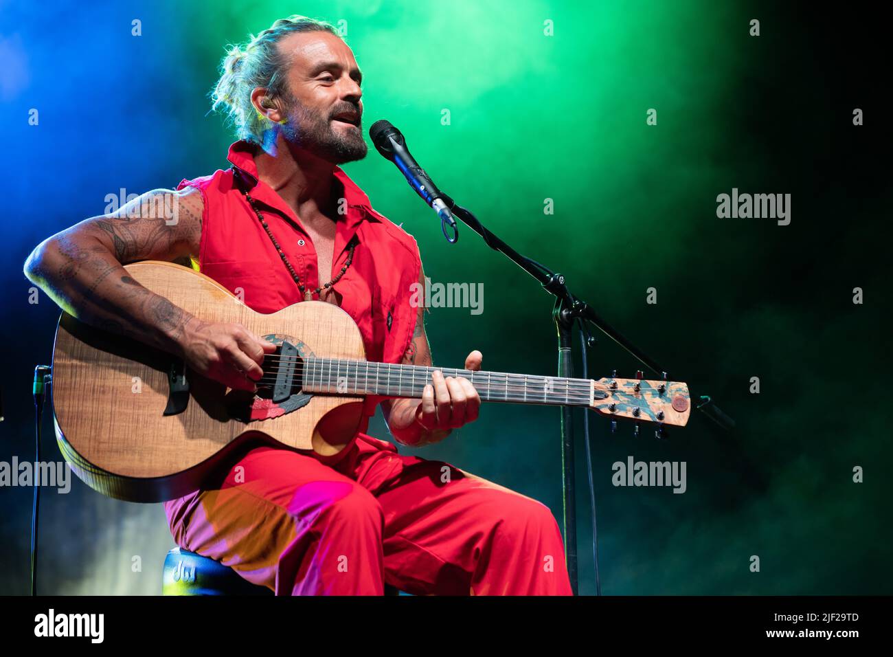 Australian singer songwriter Xavier Rudd performs live onstage in ...