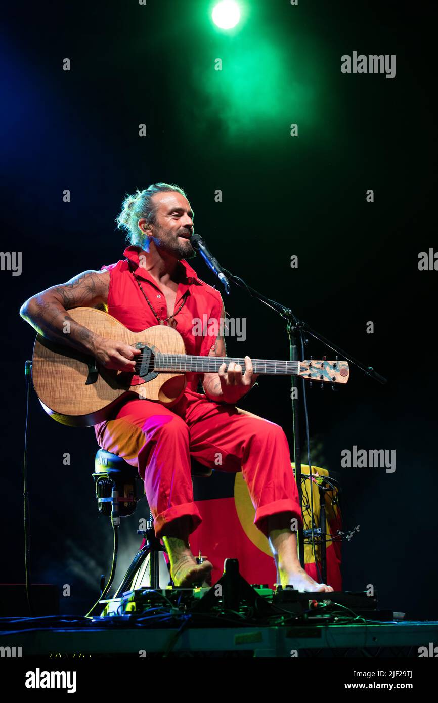 Australian singer songwriter Xavier Rudd performs live onstage in ...
