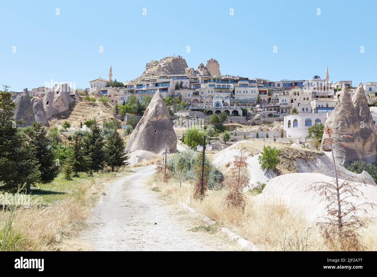 Hiking to Uchisar Castle in Cappadocia Stock Photo - Alamy