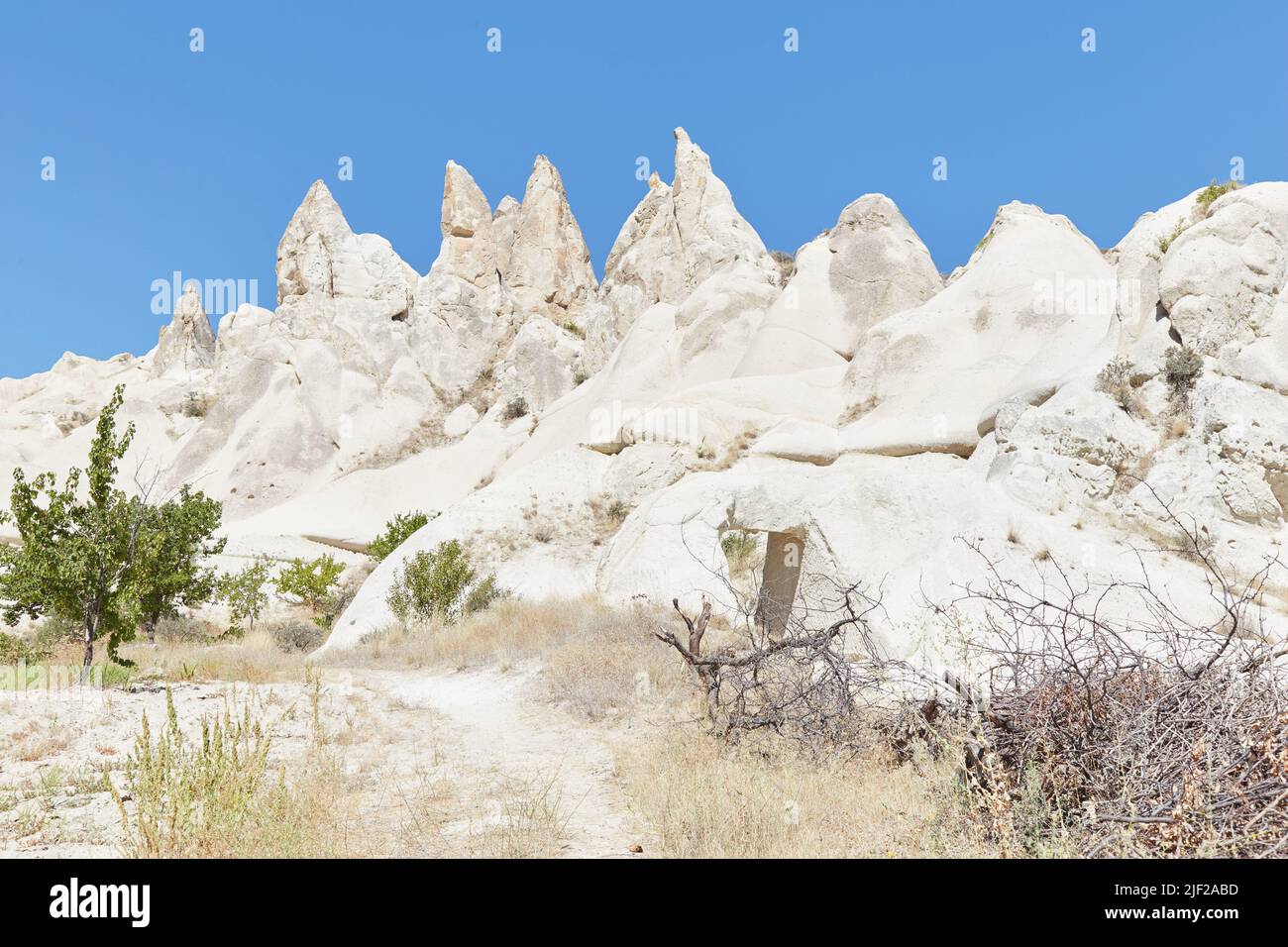 Hiking Through Cappadocia's White Valley Stock Photo - Alamy