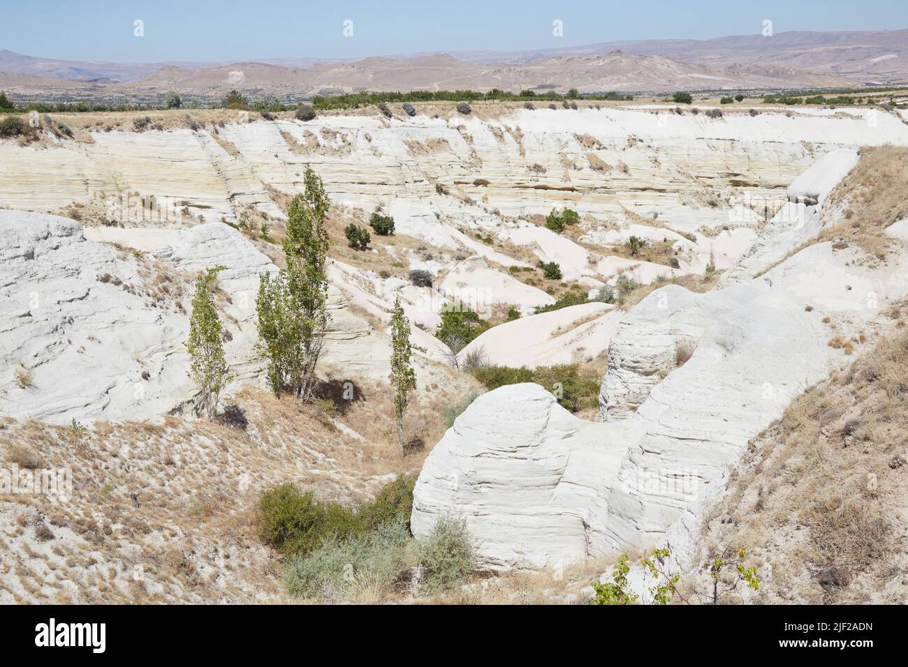 Hiking Through Cappadocia's White Valley Stock Photo - Alamy