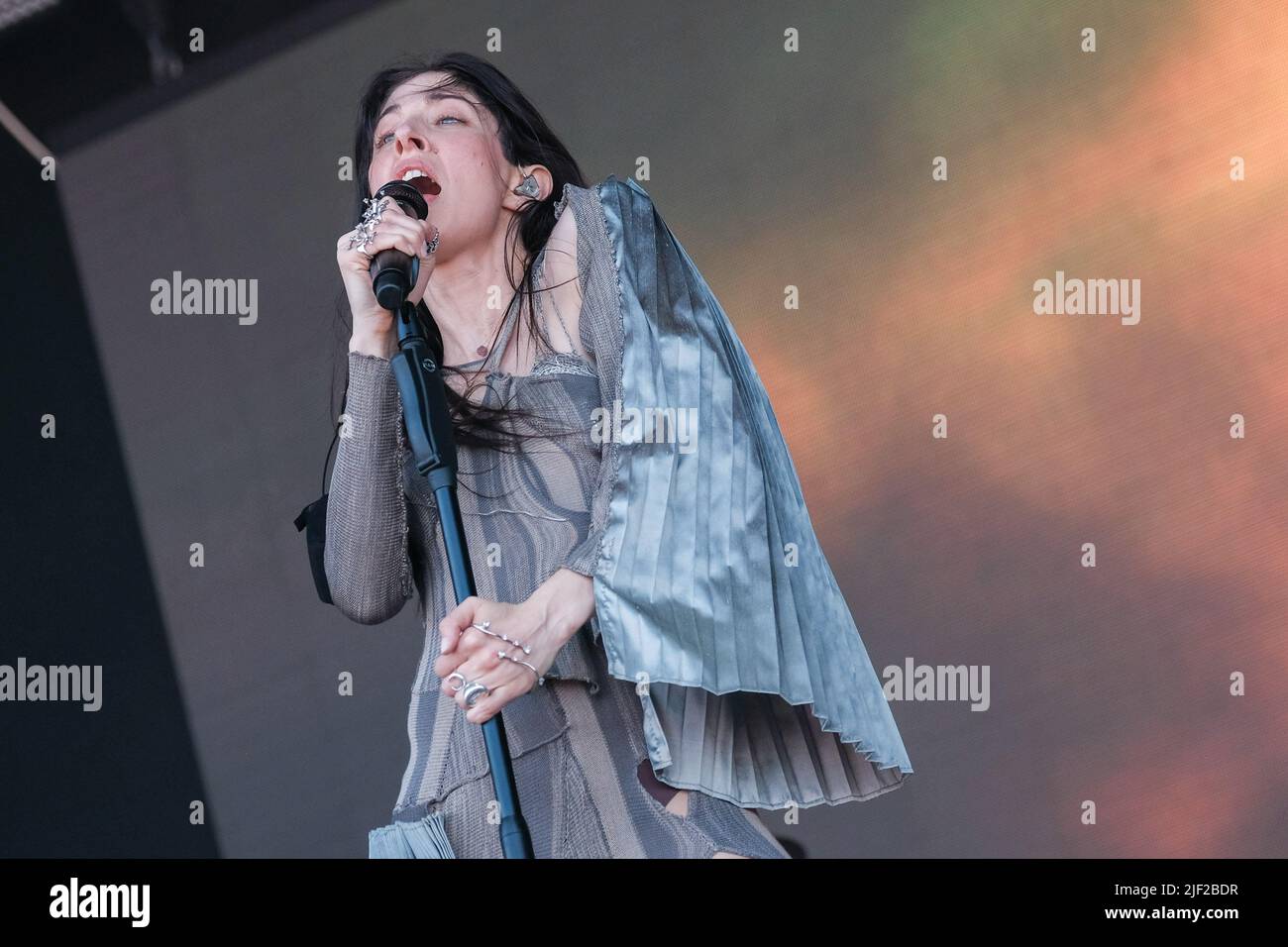 American singer songwriter and co-founder of indie pop band Chairlift ...