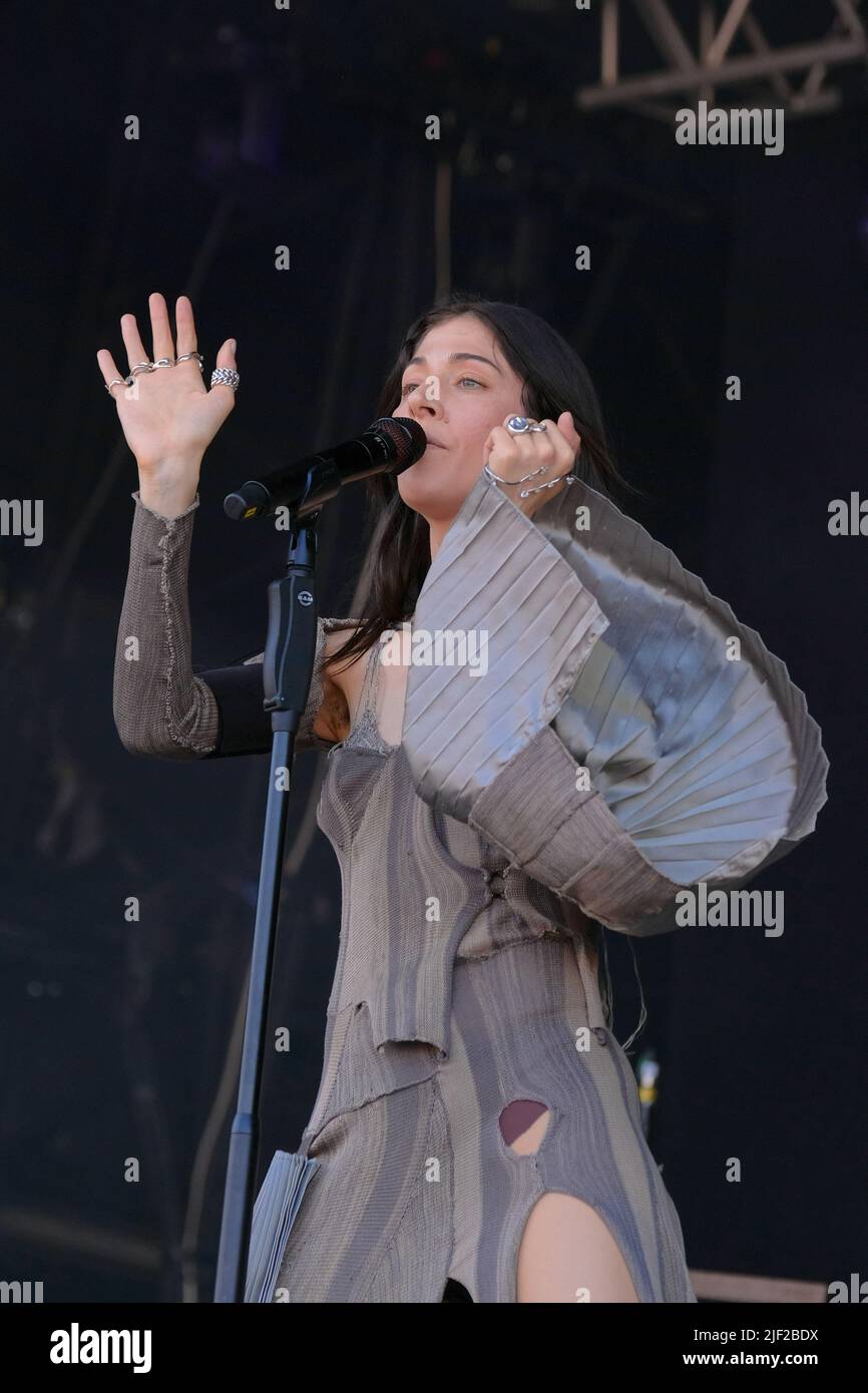 American singer songwriter and co-founder of indie pop band Chairlift ...