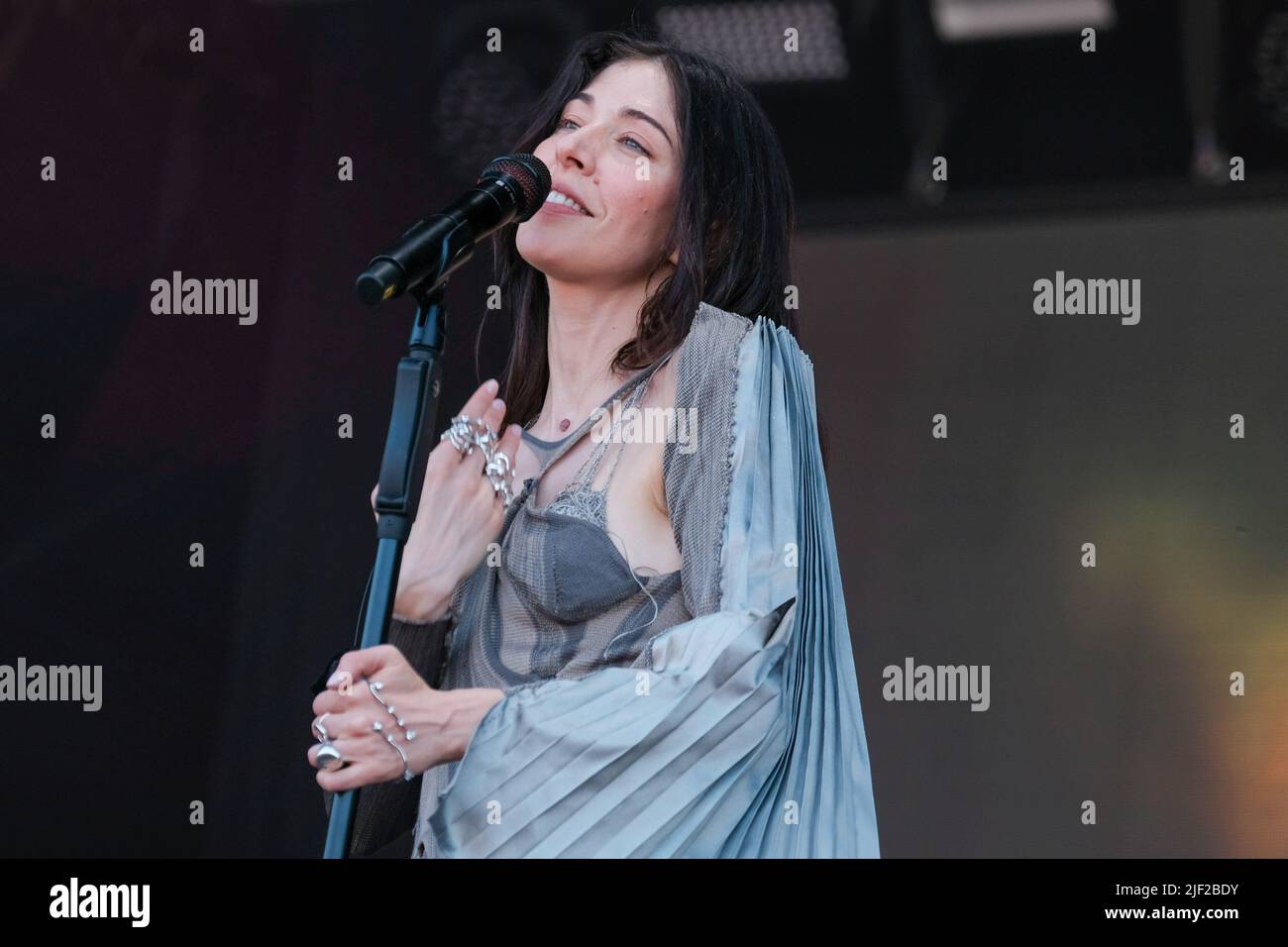 American singer songwriter and co-founder of indie pop band Chairlift ...