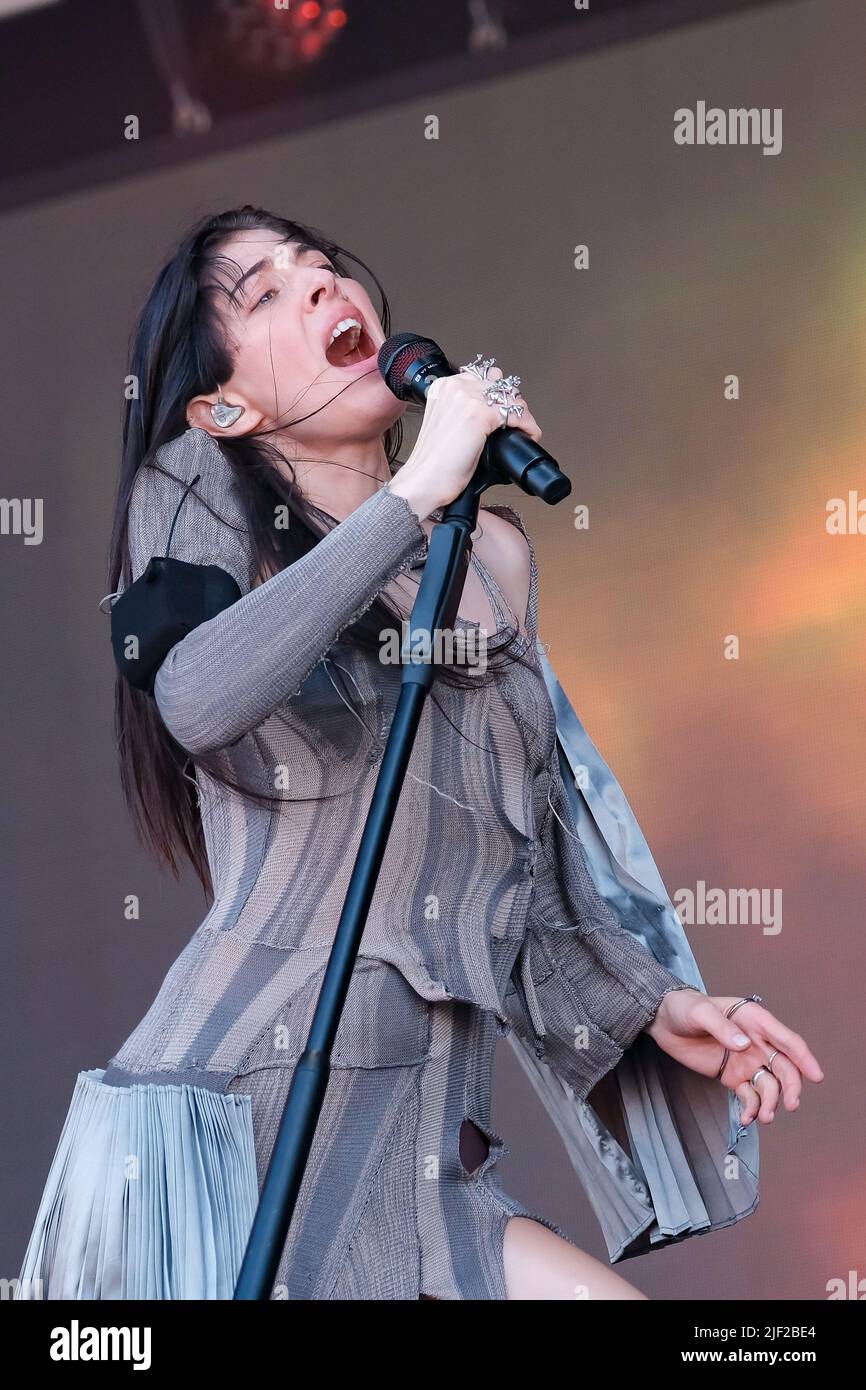 American singer songwriter and co-founder of indie pop band Chairlift ...