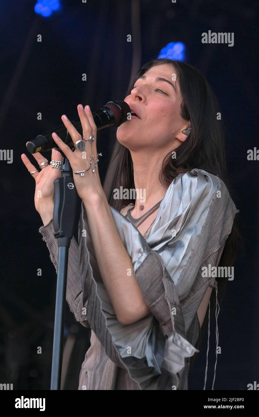 American singer songwriter and co-founder of indie pop band Chairlift ...