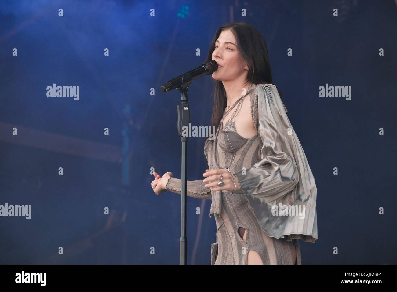 American singer songwriter and co-founder of indie pop band Chairlift ...