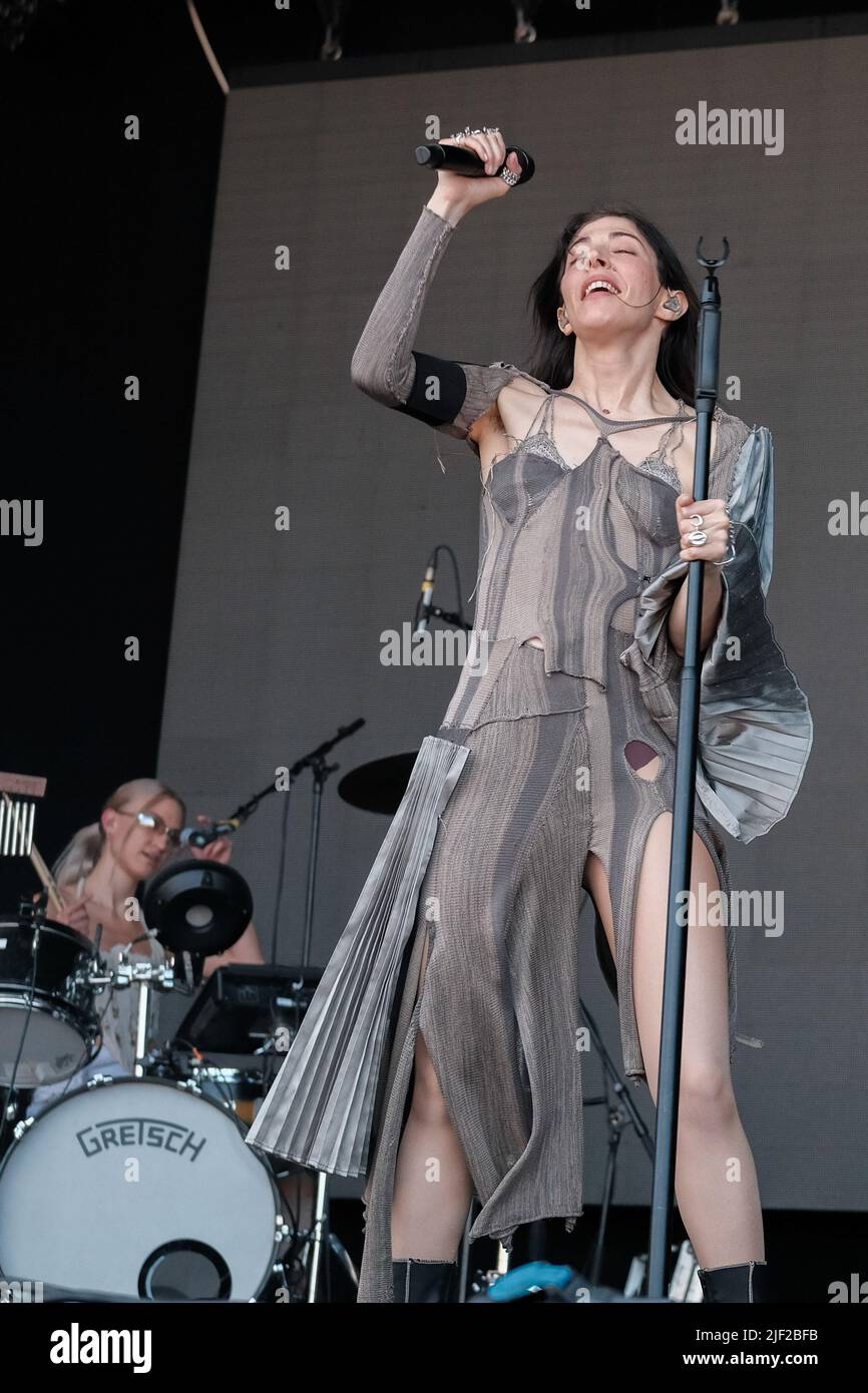 American singer songwriter and co-founder of indie pop band Chairlift ...