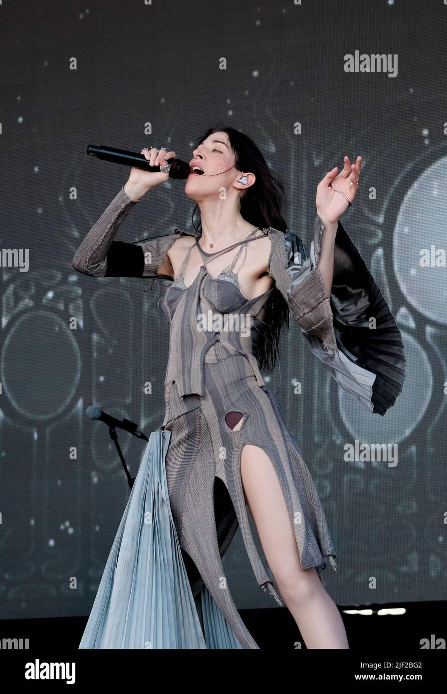 American singer songwriter and co-founder of indie pop band Chairlift ...