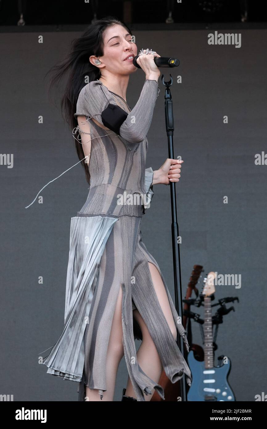 American singer songwriter and co-founder of indie pop band Chairlift ...