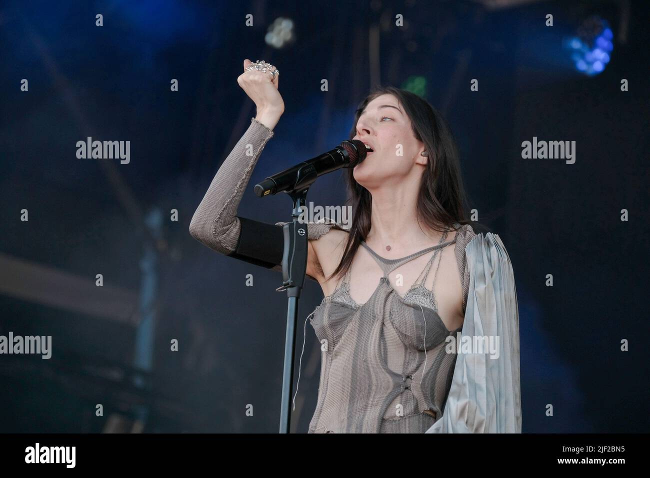 American singer songwriter and co-founder of indie pop band Chairlift ...