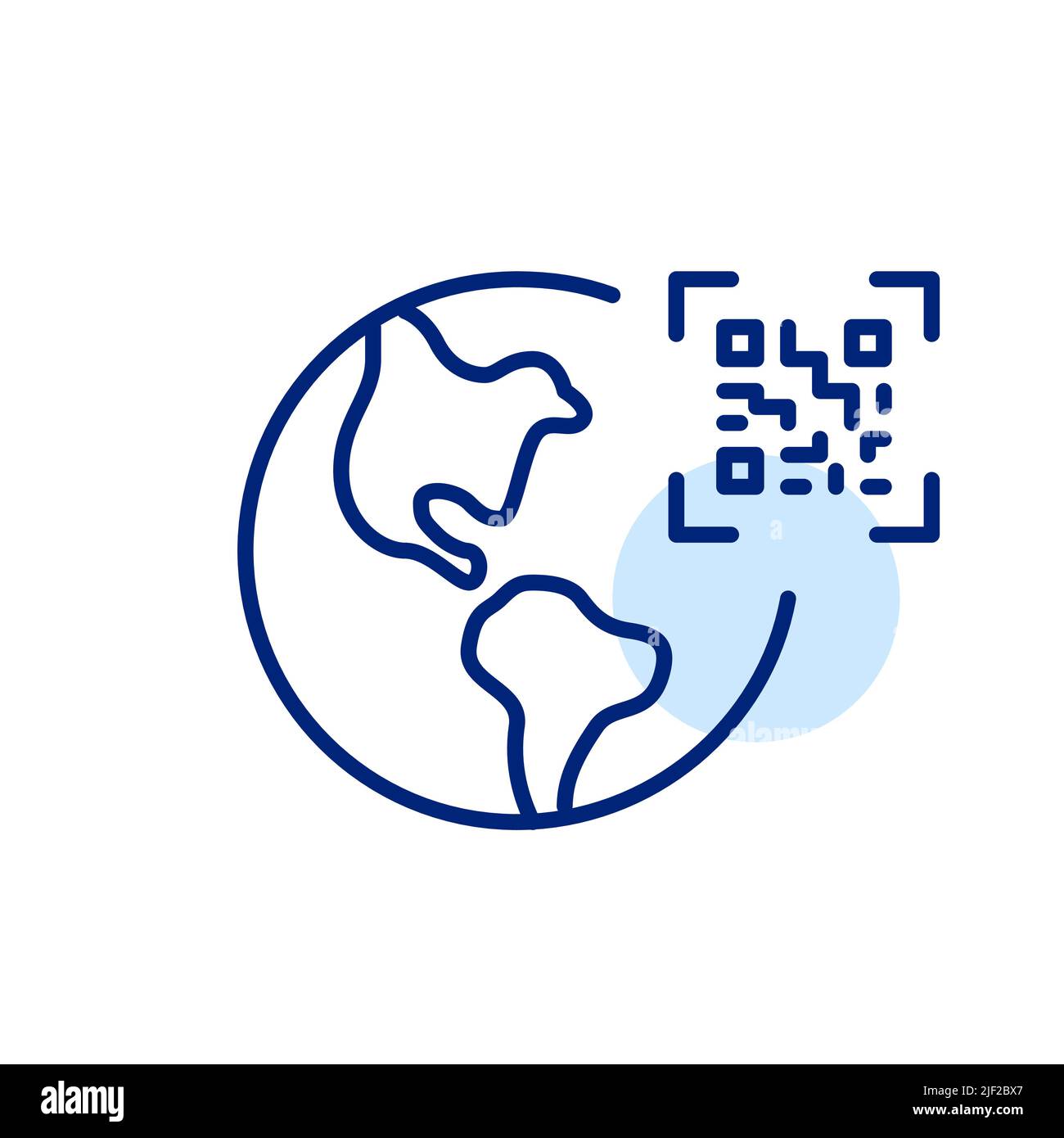 Barcode and globe Stock Vector Images - Alamy