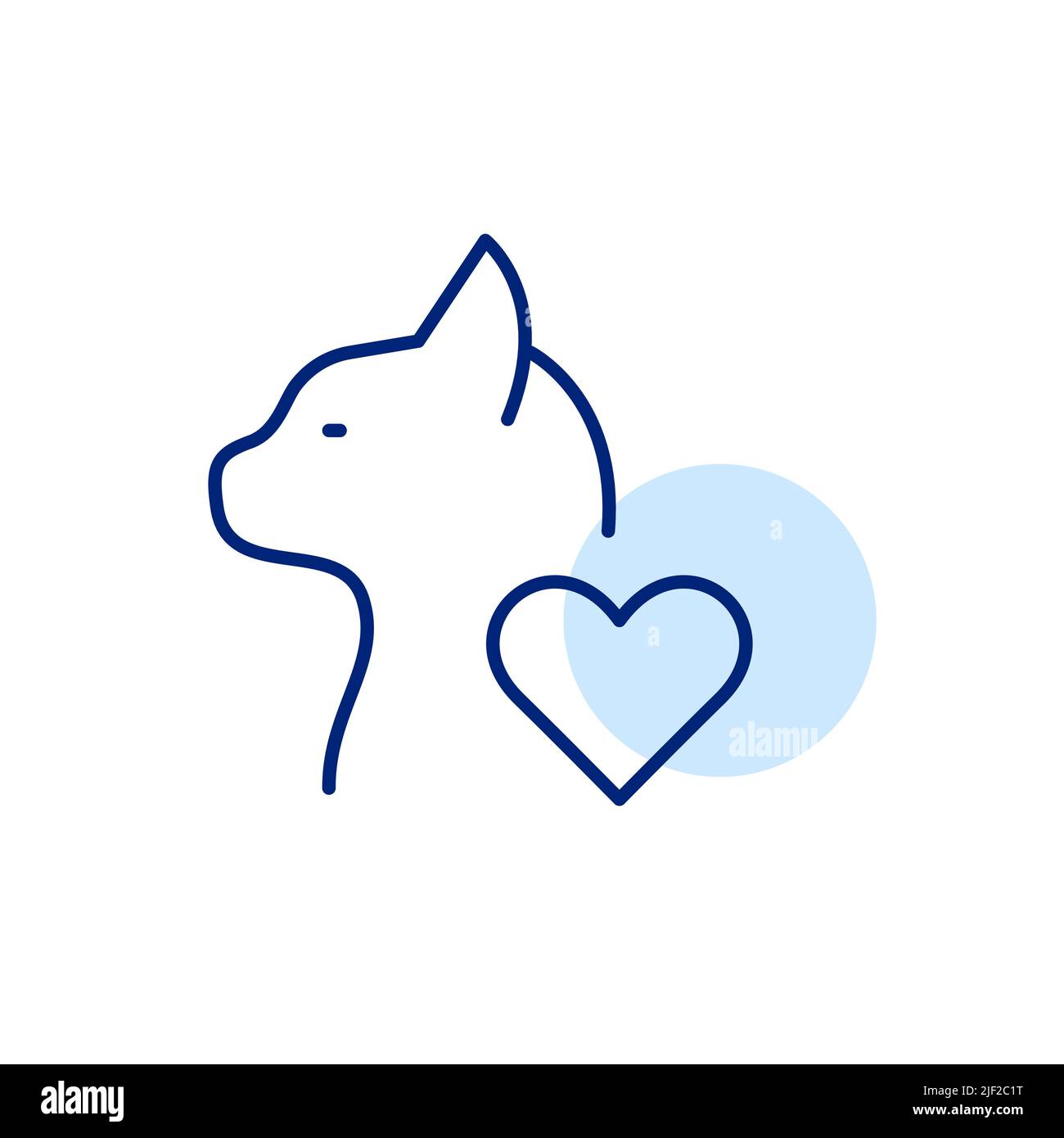 Dog cat one line Stock Vector Images - Alamy