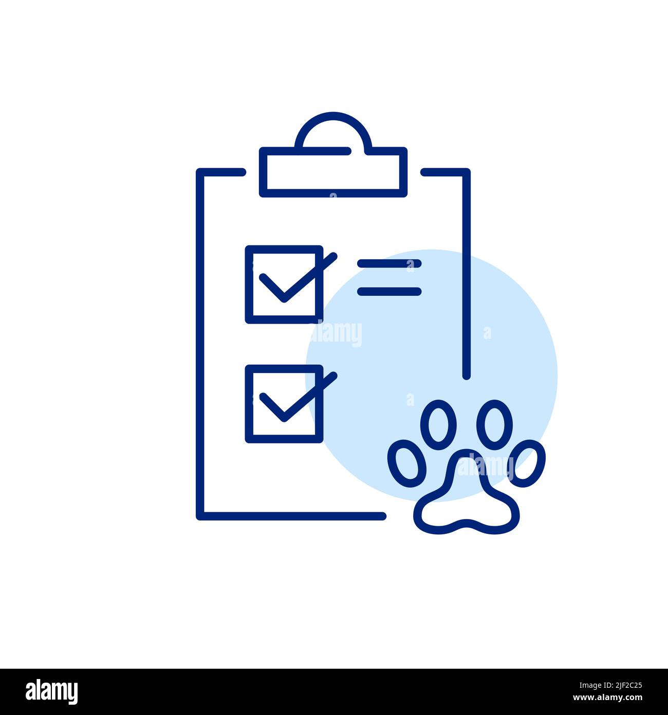Animal clinic medical check up. Pixel perfect, editable stroke line art ...
