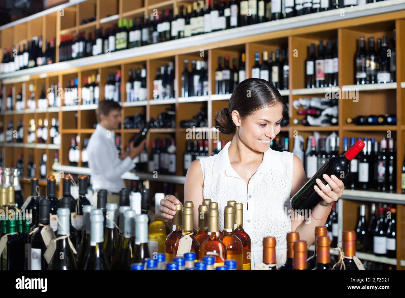 Female customer market stall taking hi-res stock photography and images ...
