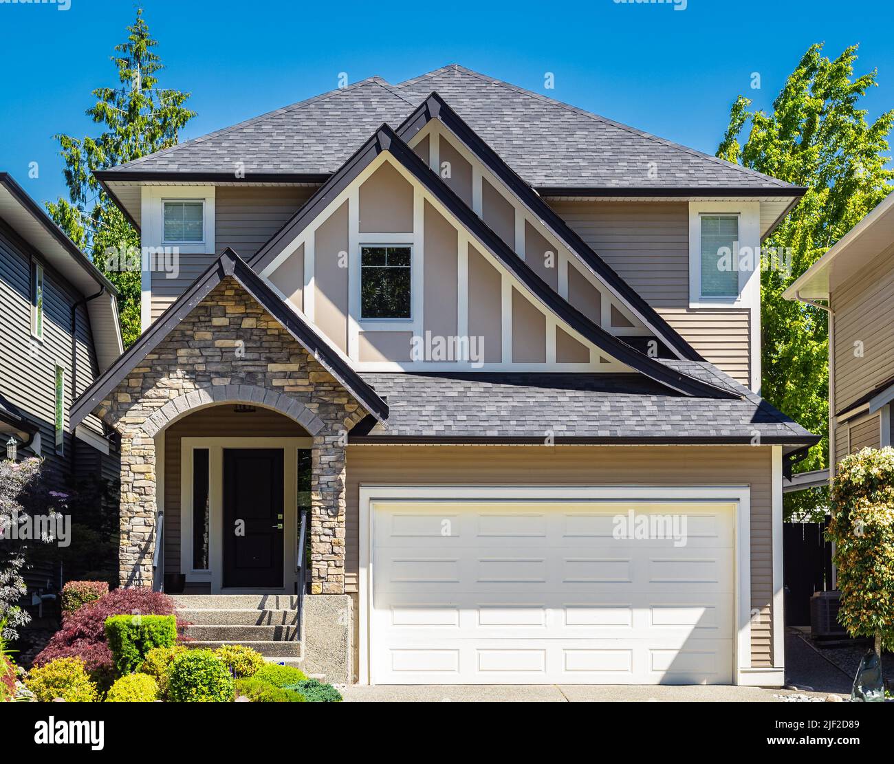 Luxury house in Vancouver, Canada. Big luxury house with a patio ...