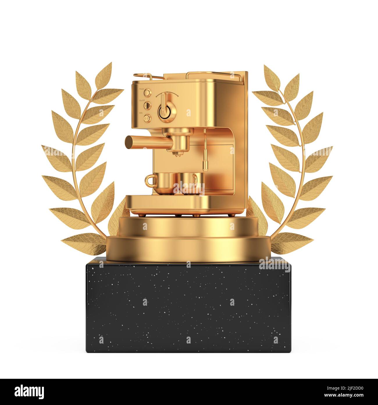 Winner Award Cube Gold Laurel Wreath Podium, Stage or Pedestal with ...
