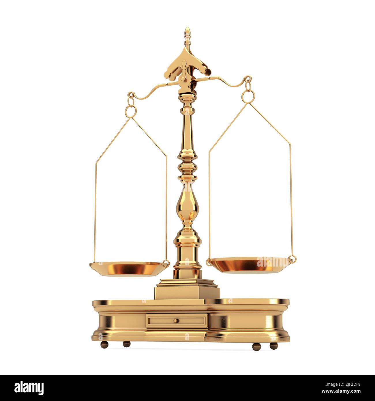 Old Justice Gold Weigh Scales Balance with the Two Arms in Clay Style ...