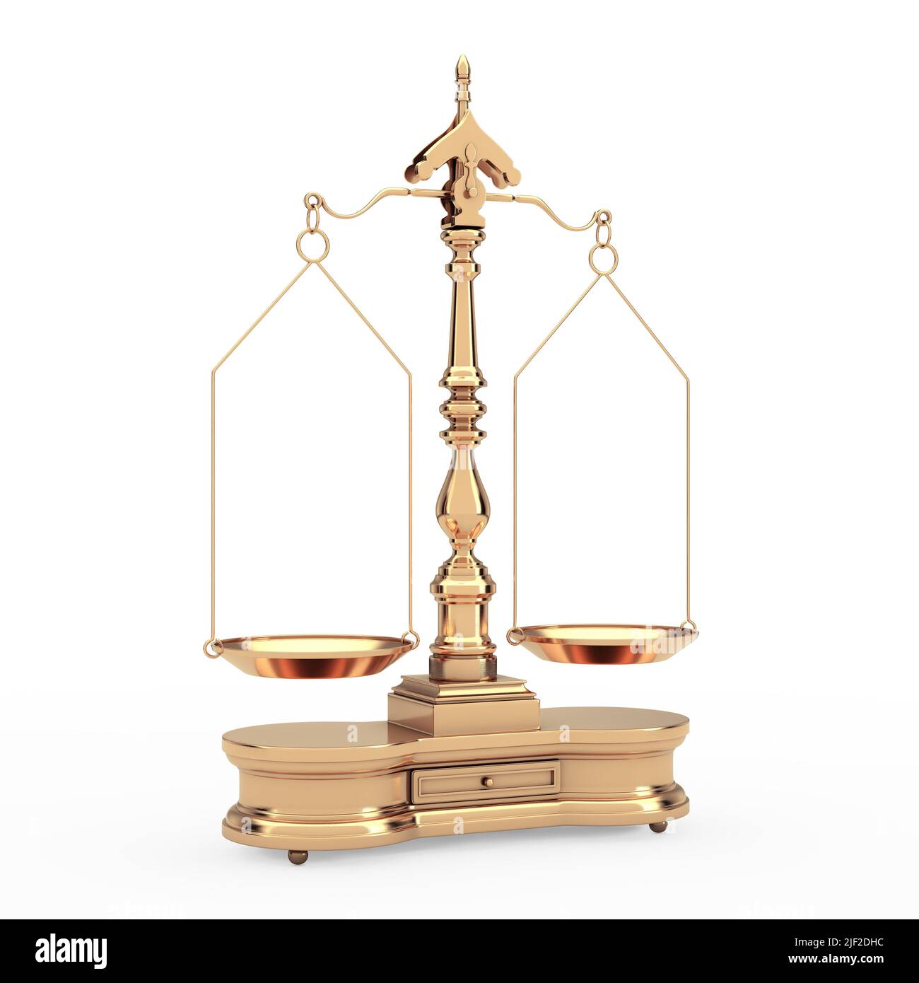Old Justice Gold Weigh Scales Balance with the Two Arms in Clay Style ...
