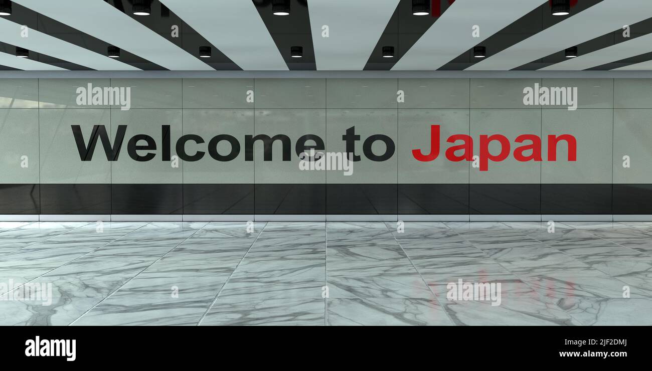 International Arrival Zone of Airport, Bus or Train Station Interior ...