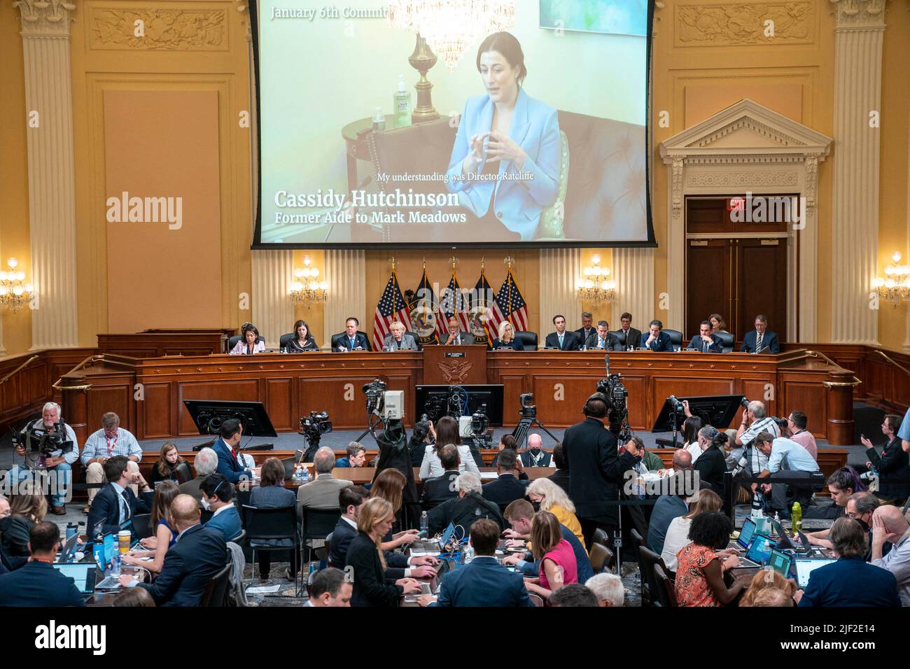 Washington, US, June 28, 2022, A video of Cassidy Hutchinson, former ...