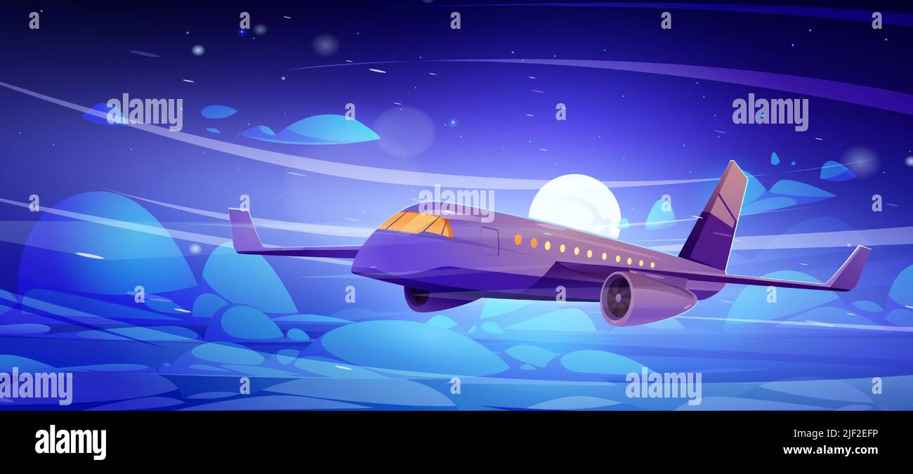 Night sky aeroplane view Stock Vector Images - Alamy