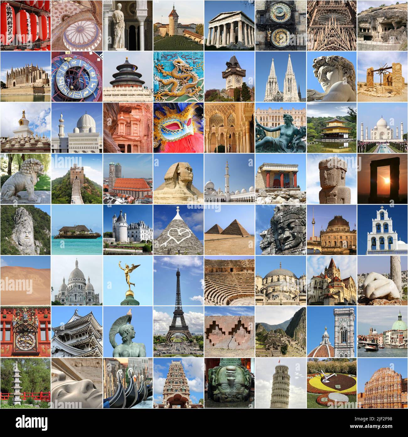 World famous landmark World famous landmark collage for tourist ...