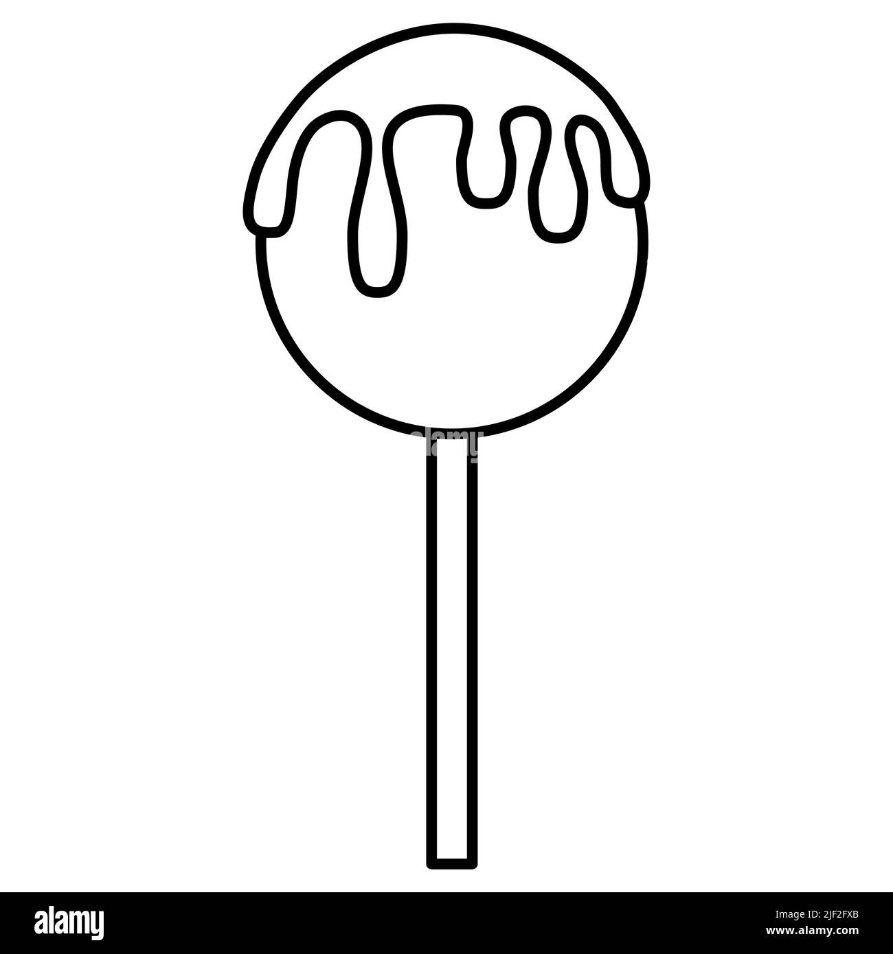 Candy lollipop icon line style isolated vector Stock Vector Image & Art ...
