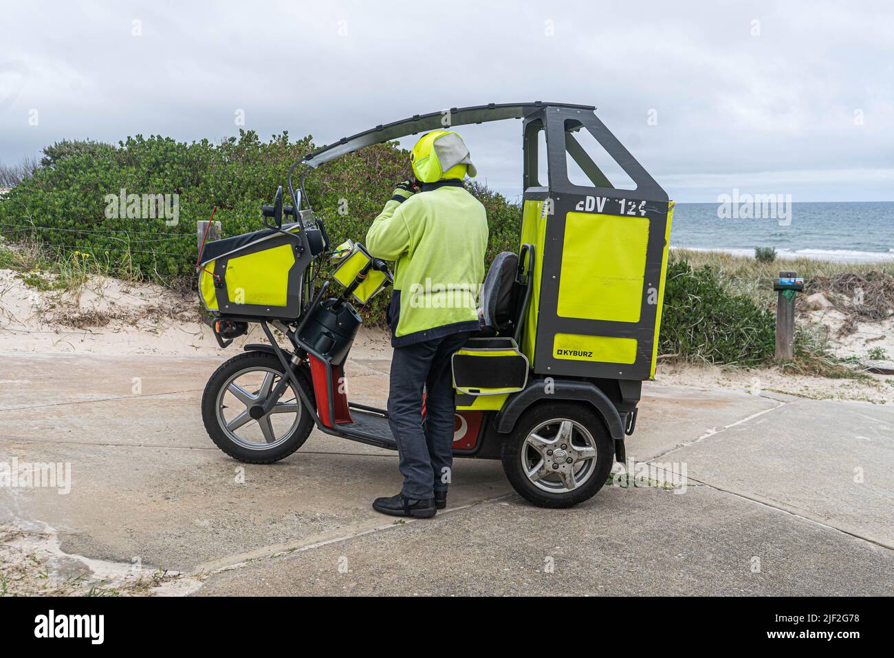 29 June 2022: An Australia Post electric delivery vehicle, Adelaide ...