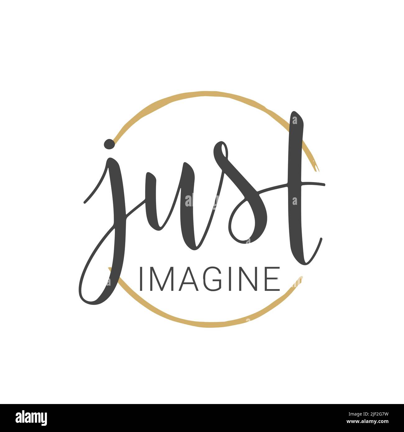 Vector Illustration. Handwritten Lettering of Just Imagine. Template ...