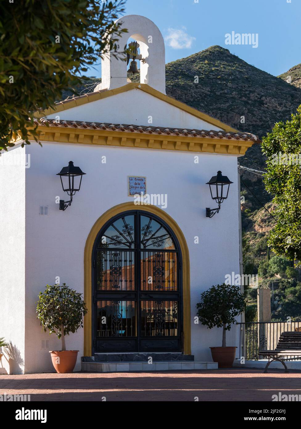 Chapel in the village of Bédar, Almeria, Andalusia, Spain. The chapel ...