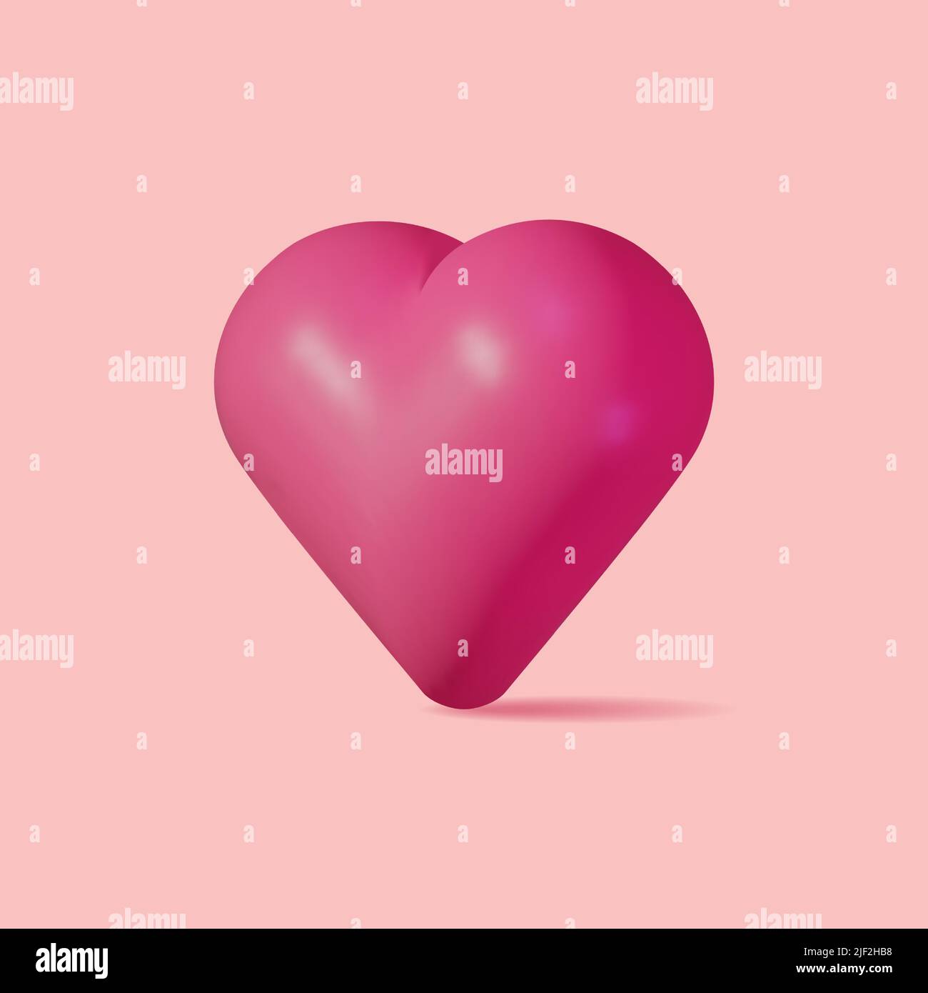 3d pink heart illustration Stock Vector Images - Alamy