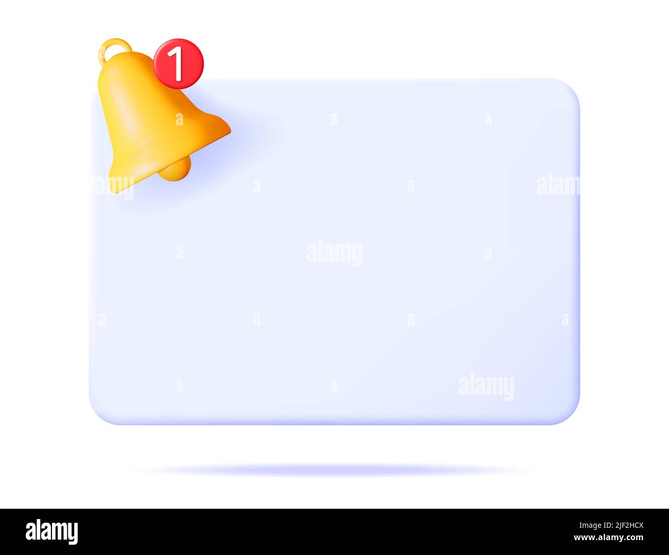 3D Notification Popup with Bell Icon Stock Vector Image & Art - Alamy