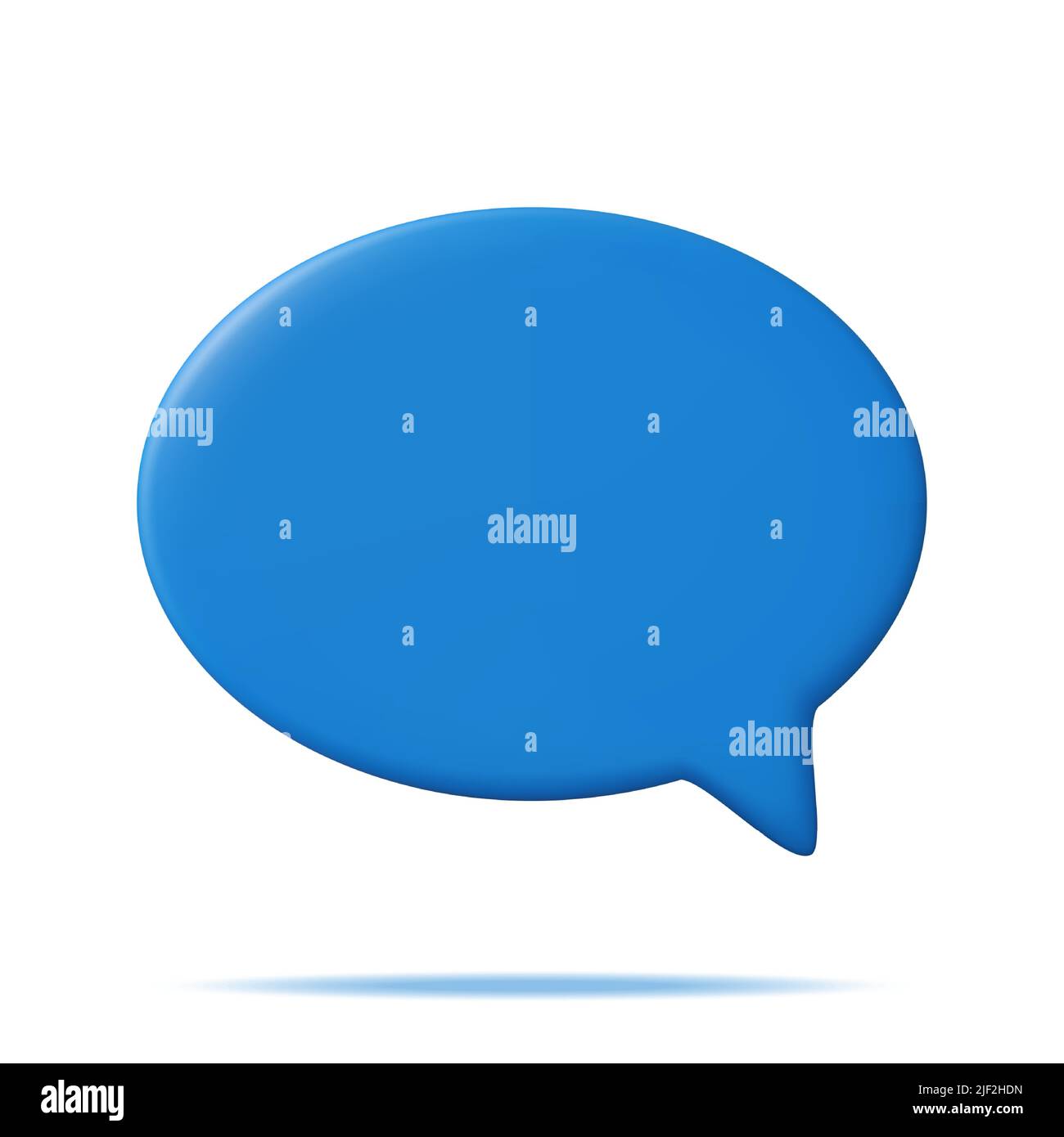 3D Blue Blank Speech Bubble Isolated Stock Vector Image & Art - Alamy