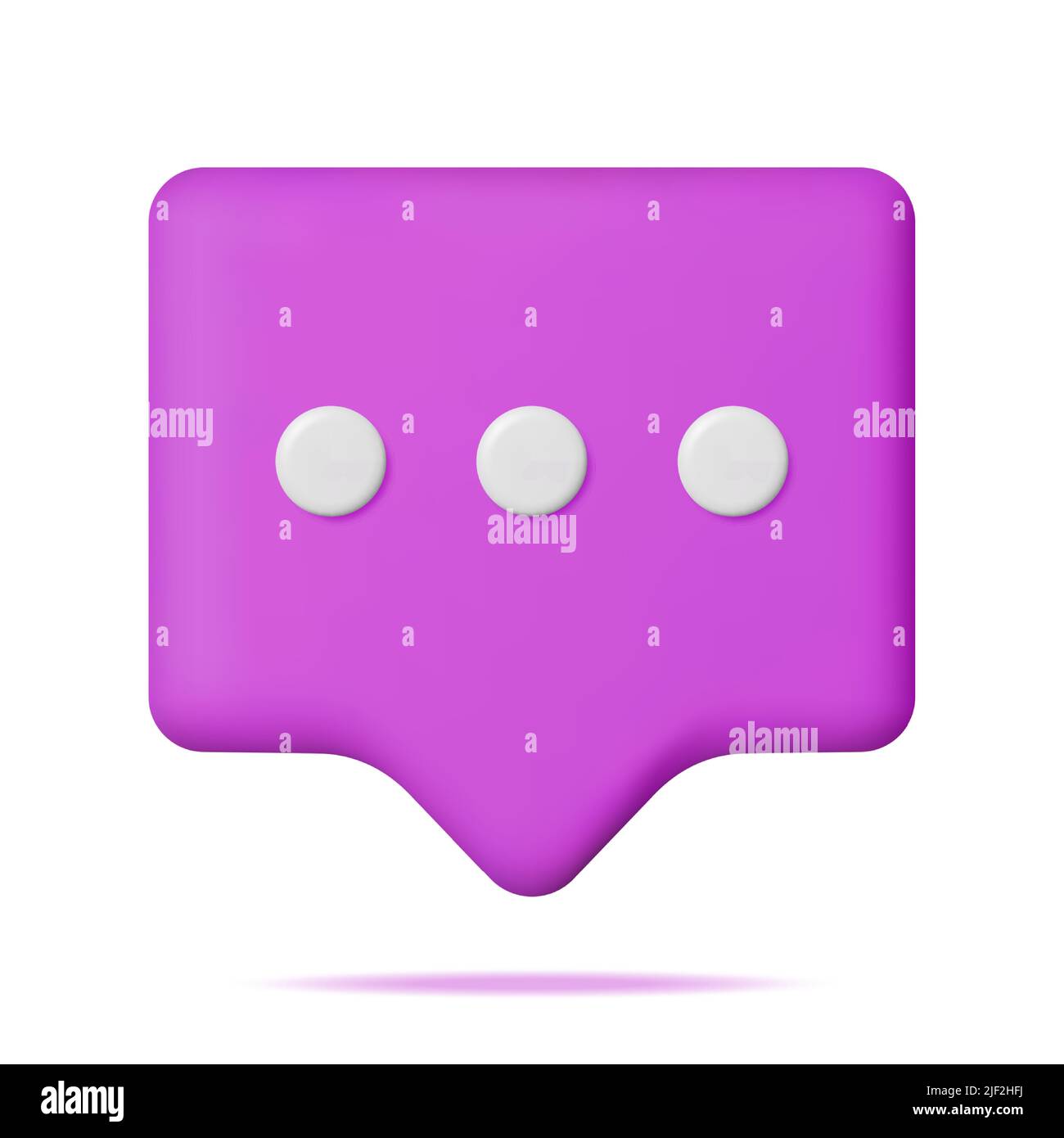 3D Chat Bubble with Dots Isolated Stock Vector Image & Art - Alamy